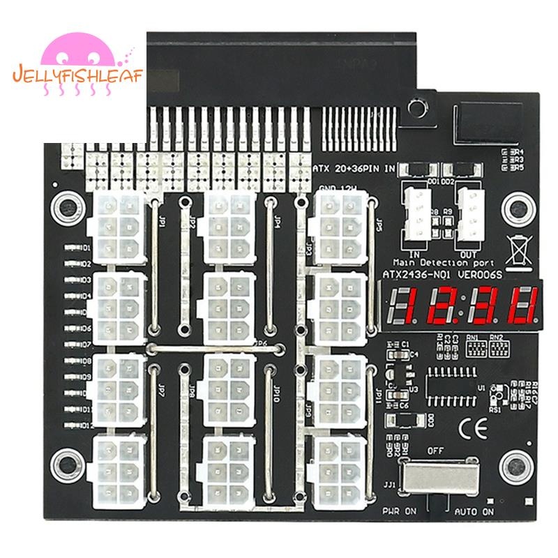 ATX 12 Ports 6Pin Breakout Board Power Supply Converter with Flash LED ...