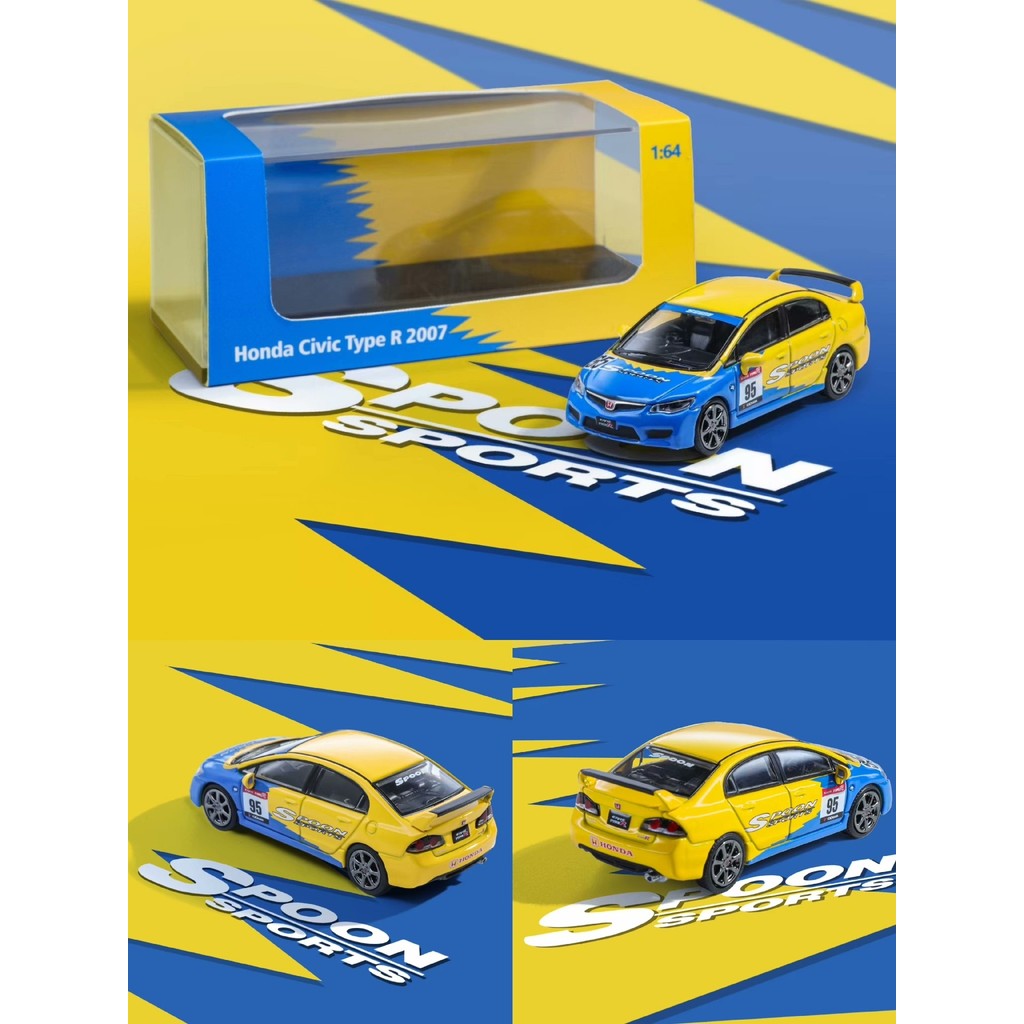 Ready Stock Honda Honda Civic Type-R FD2Spoon Blue Yellow No. 95 Model ...