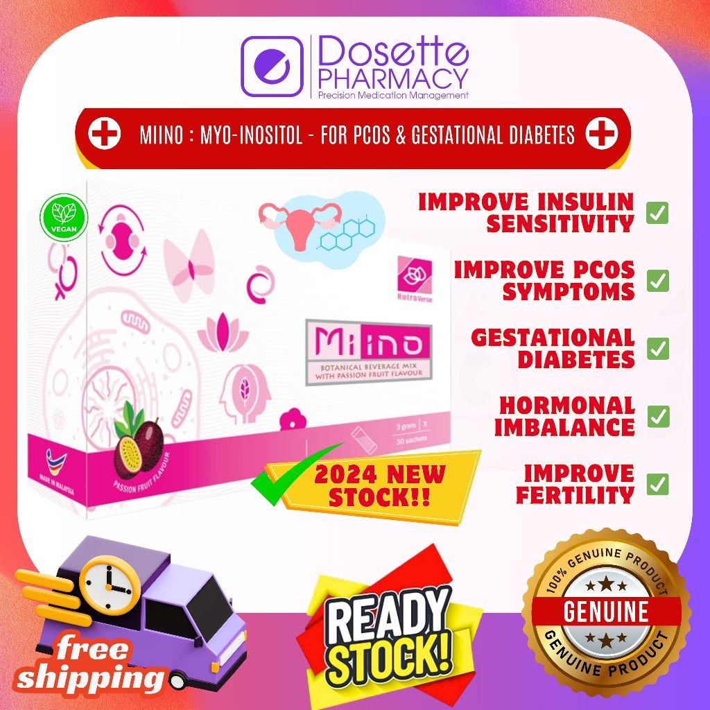 NUTRAVERSE MIINO MYO INOSITOL EXP:06/26 30'sBOTANICAL BEVERAGE MIX IMPROVE SUGAR CONTROl PCOS ...