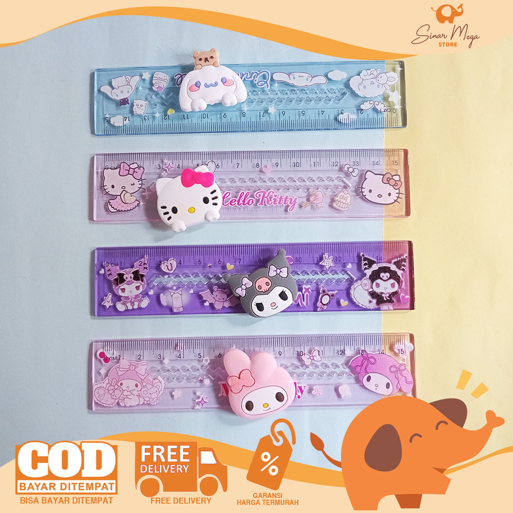 Fancy Ruler Sanrio Head 15cm Zigzag Ruler 638/plastic Measuring Tool ...