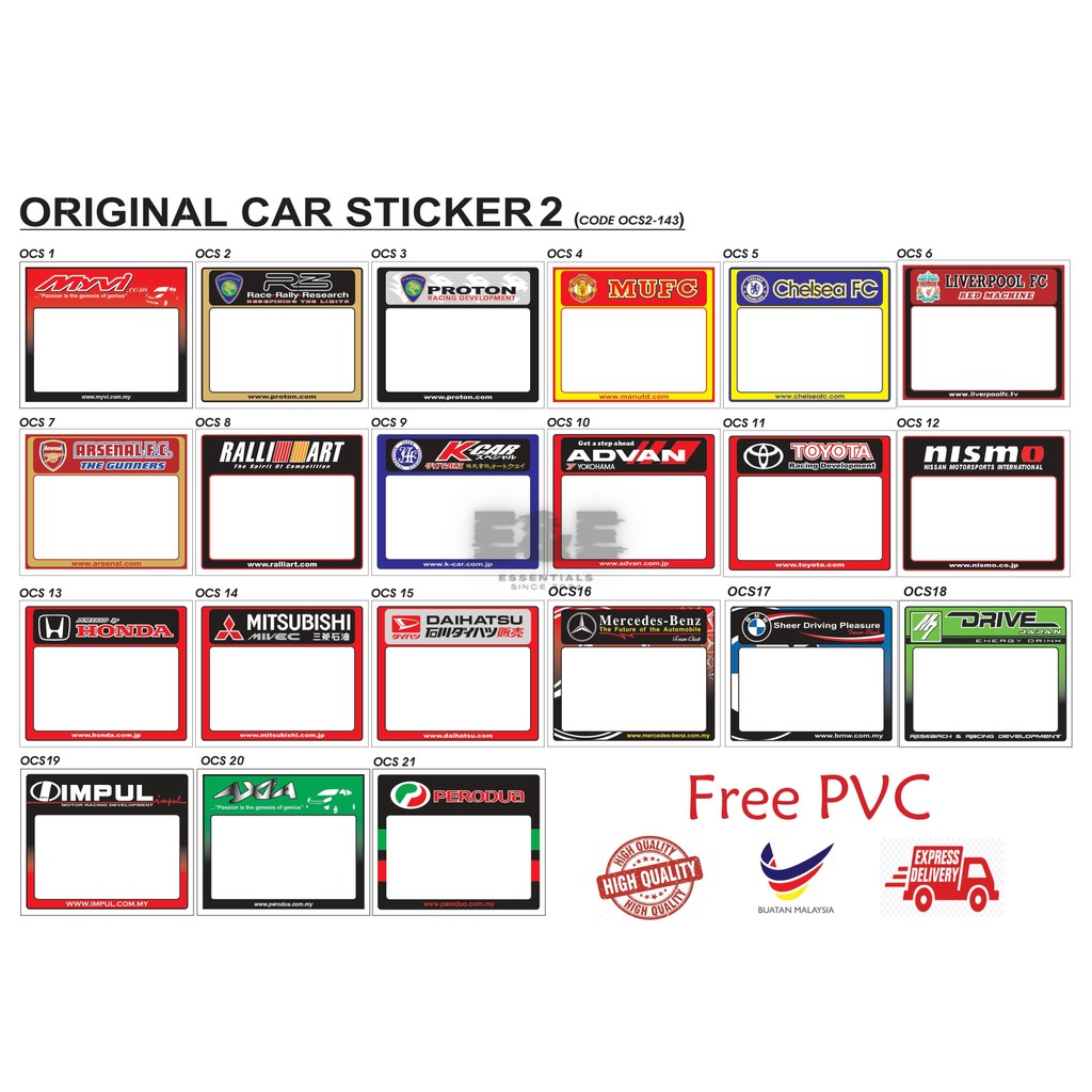 Car RoadTax Sticker Reusable Latest Design High Quality-Free PVC//Road ...