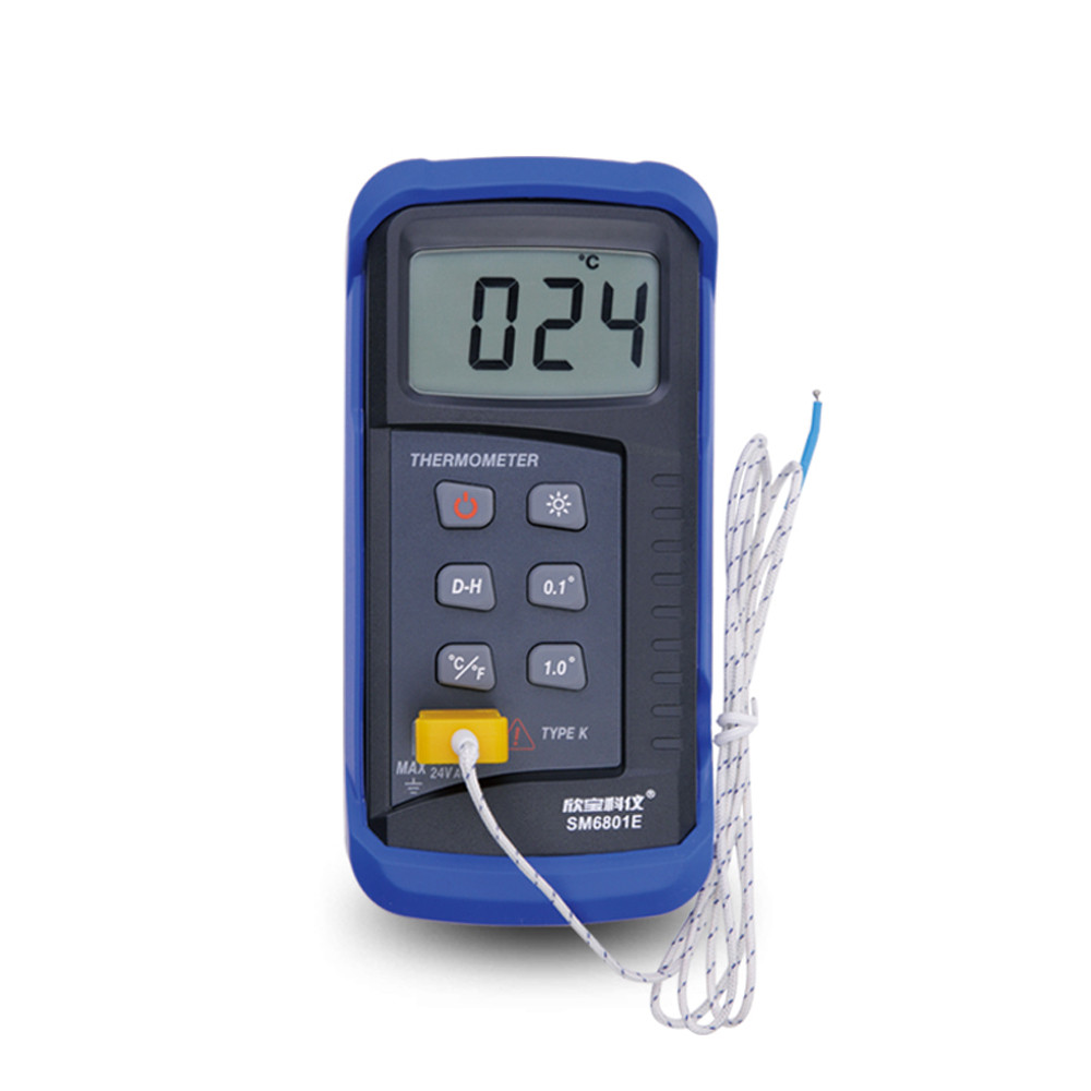SM6801E Digital Thermometer -50℃~1300℃ LCD K-Type Thermocouple Probe ...
