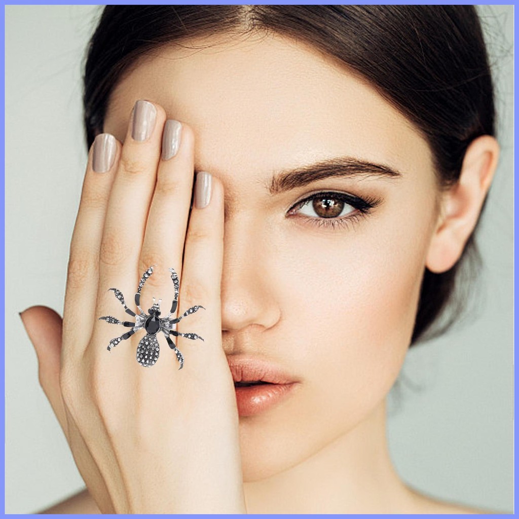 Spider Rings Halloween Party Favors Fashion Dainty Rings Spider Knuckle ...