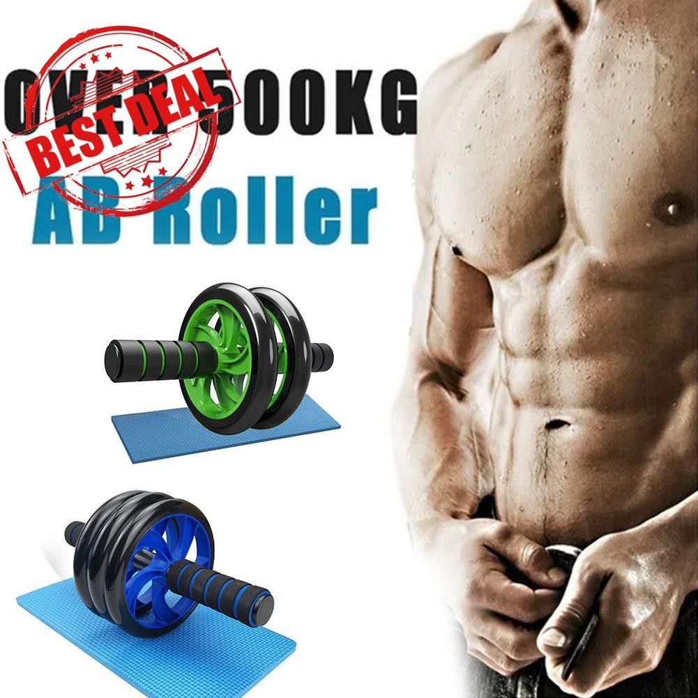 Double Wheel Ab Roller Wheel Roller Keep Fit Wheels Home Crunch ...