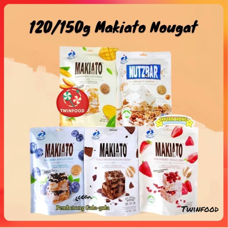 150g Twinfish Cocoa Crisp Nougat (12pcs) / NUTZBAR(120G) Snowflake ...