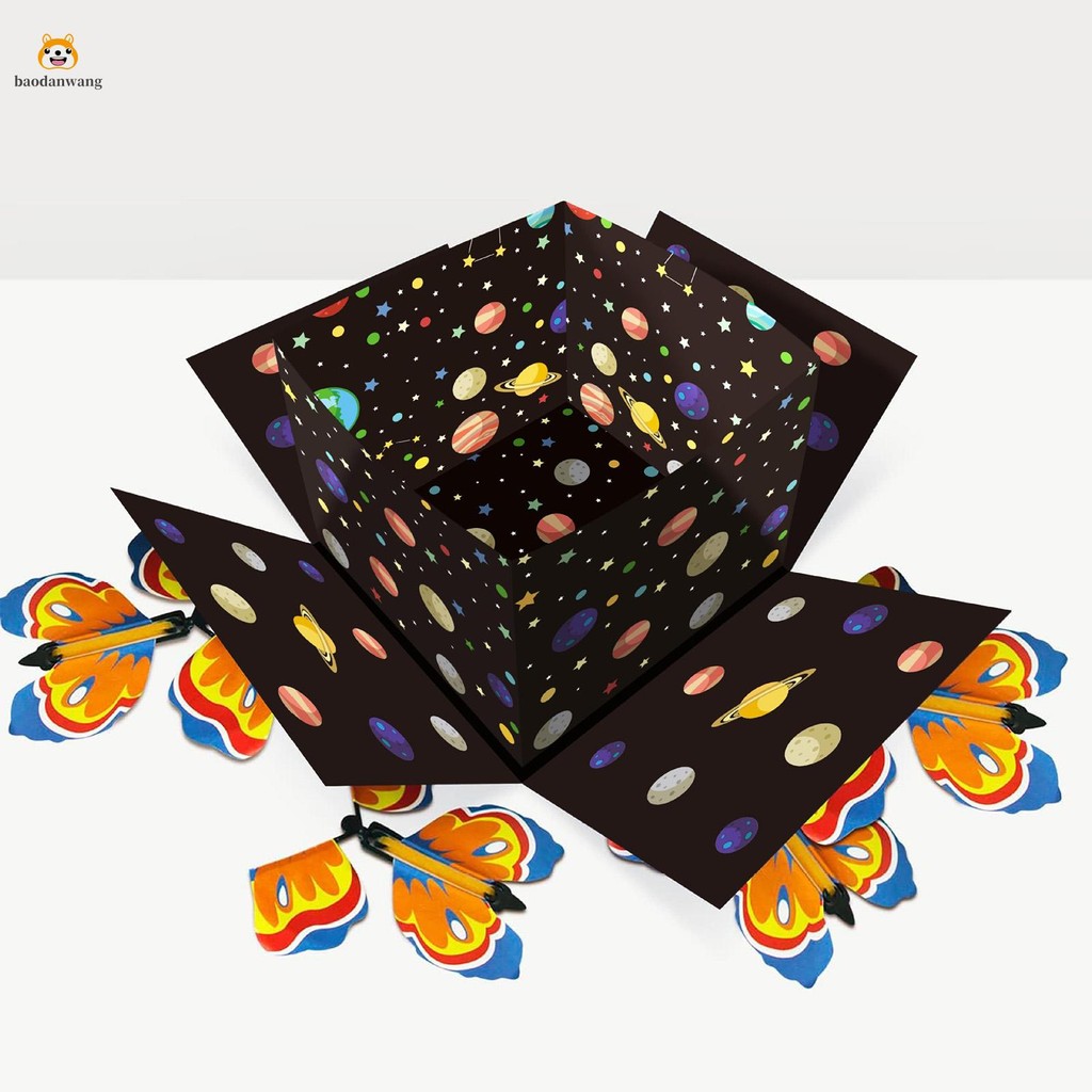 DIY Butterfly Explosion Gifts Box Creative Surprise Explosion Gift Box ...