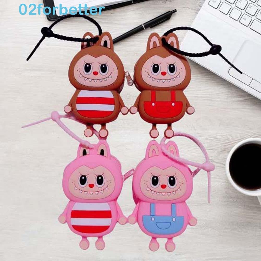FORBETTER Labubu Silicone Coin Purse, Little Bunny Labubu Doll Labubu ...