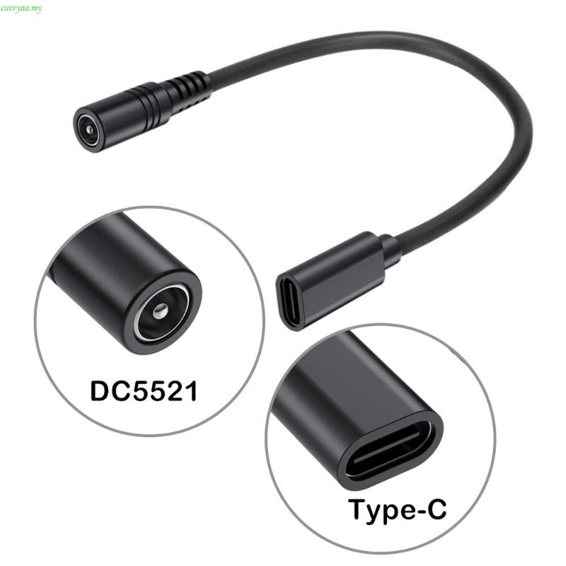 cucryaa 3A Power Extension Cord Type C to DC5521 Male Female Connectors ...