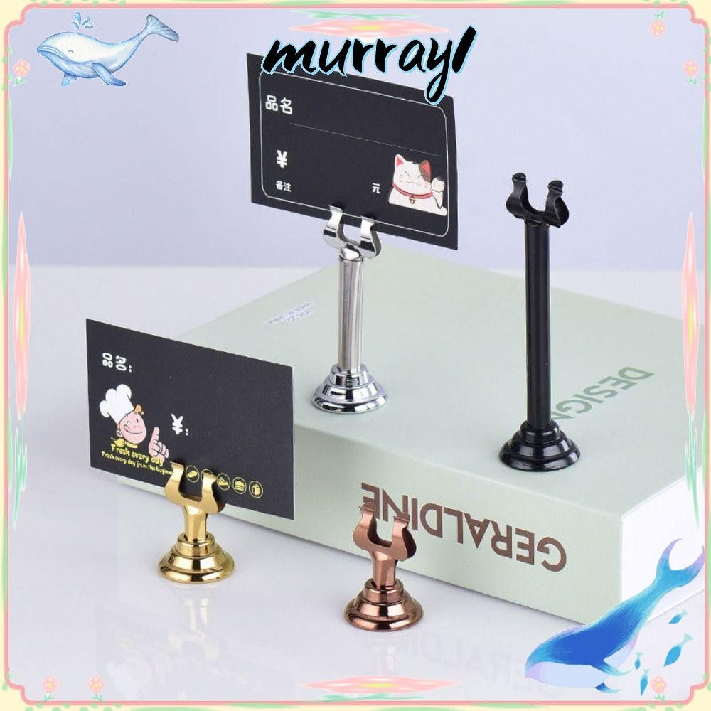 MURRAY Name Card Display Stand, Stainless Steel Stable Base Name Card ...