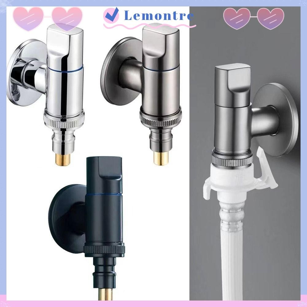 LEMONTRE Faucet Automatic Water Stop Valve, Wall Mounted One Into One ...