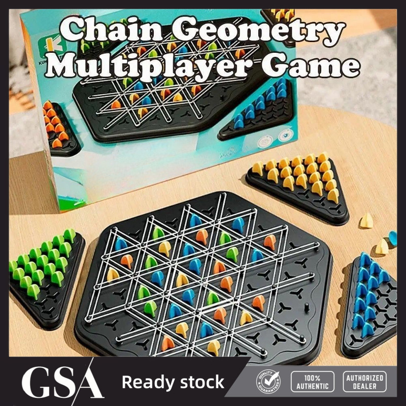 Triangle Chess Board Game Kids Educational Puzzle Toy Family Strategy ...