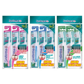 Systema Toothbrush 3pcs [Berus Gigi] [Comfort - Regular/ Compact ...