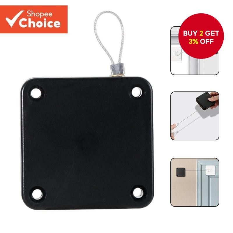 No Punching Automatic Door Closer Pull Cord Door Closers Adjustable ...