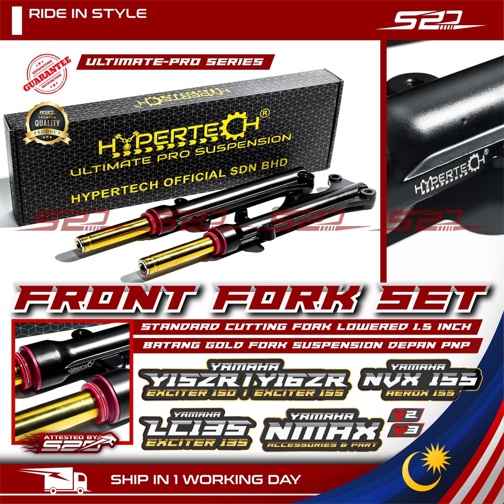 Front Fork HYPERTECH Y15 Y16ZR V2 LC135 4S NVX NMAX v2 v3 Cutting ...
