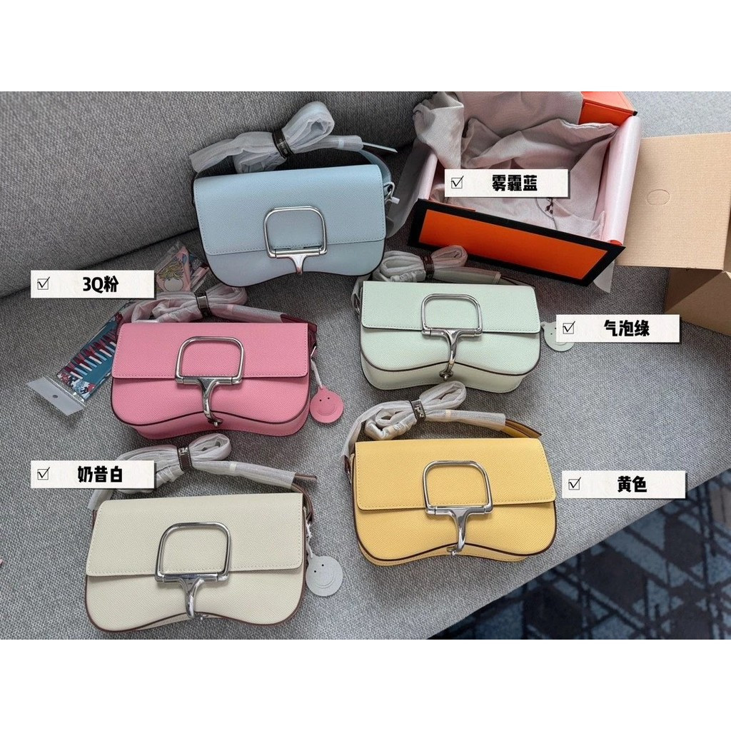 HERMES HERMES HERMES Female Bag 2024 New Style Elan Della Butt Bag Lock ...