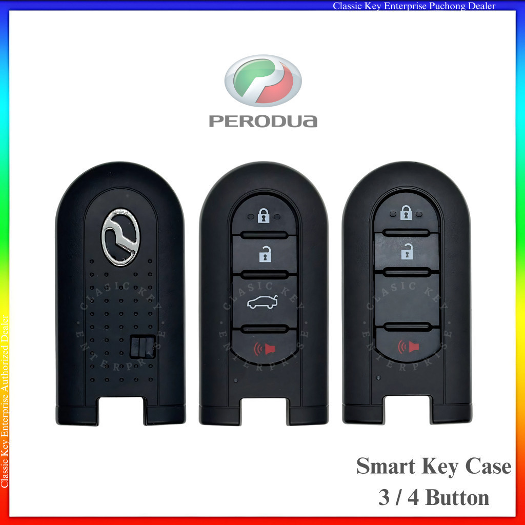 Perodua Smart Key Cover Case Casing For Replacement (3 Button / 4 ...