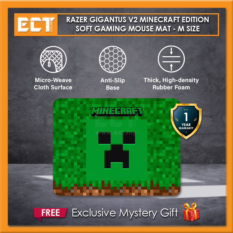 Razer Gigantus V2 Minecraft Edition Soft Gaming Mouse Mat - M size ...