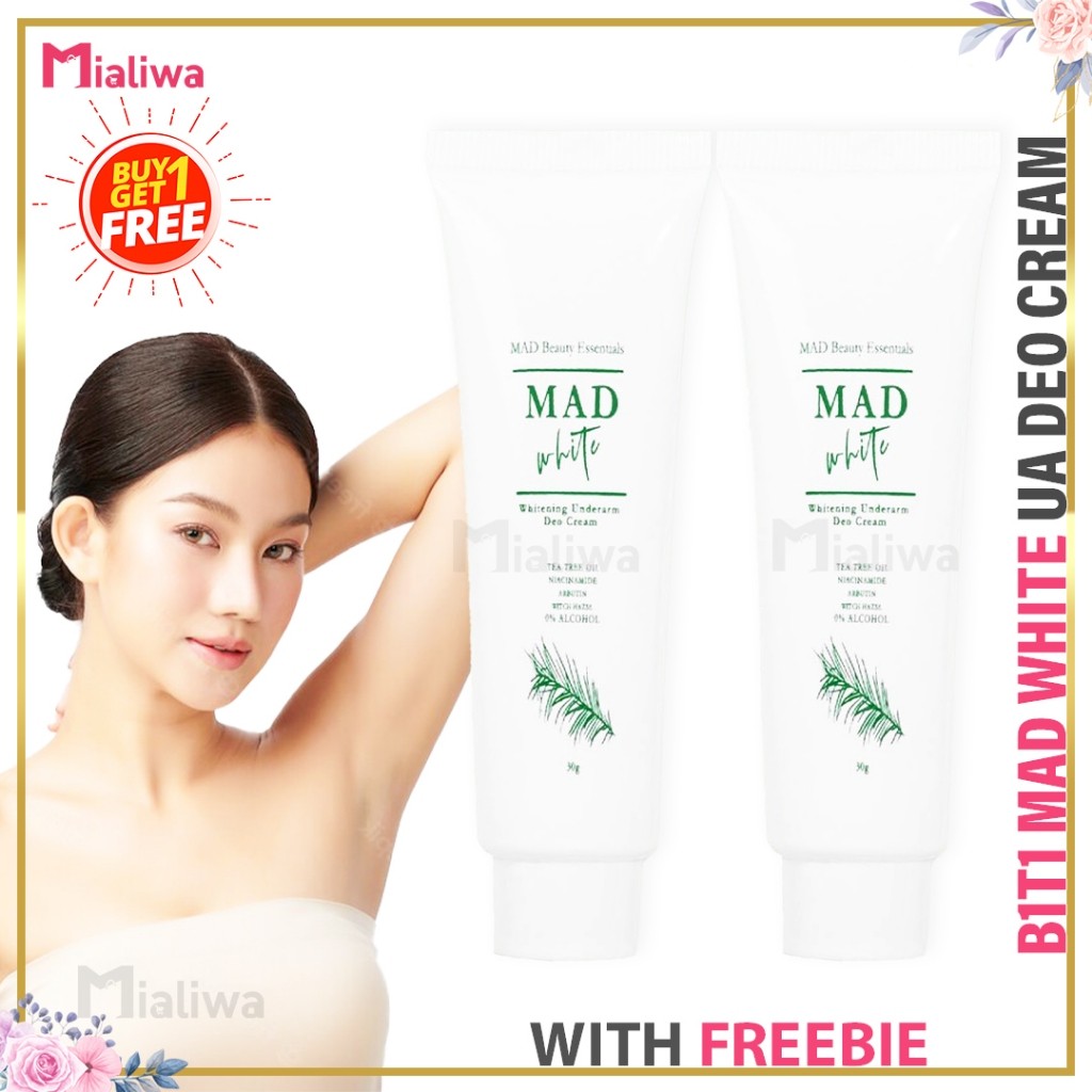 B1T1 MAD White Whitening Underarm Deo Cream 30g, Antiperspirant ...