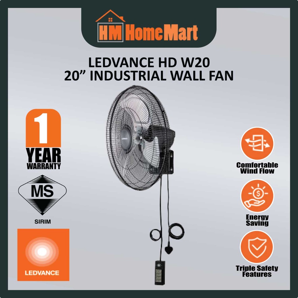 LEDVANCE HD W20 20" INDUSTRIAL WALL FAN | Shopee Malaysia