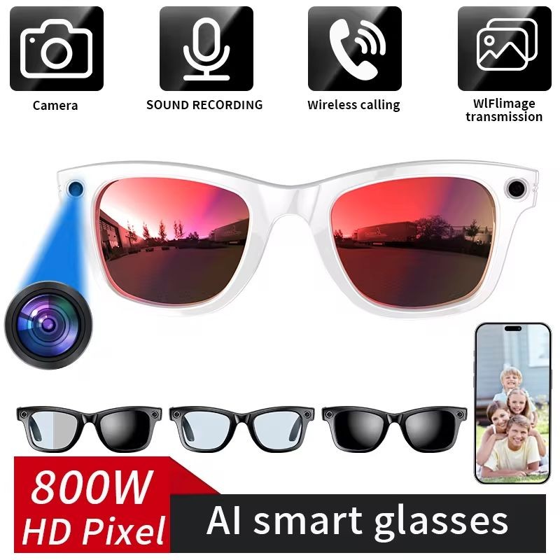 2025New 8MP Camera Glasses Color Changing WIFI Transmission Smart ...