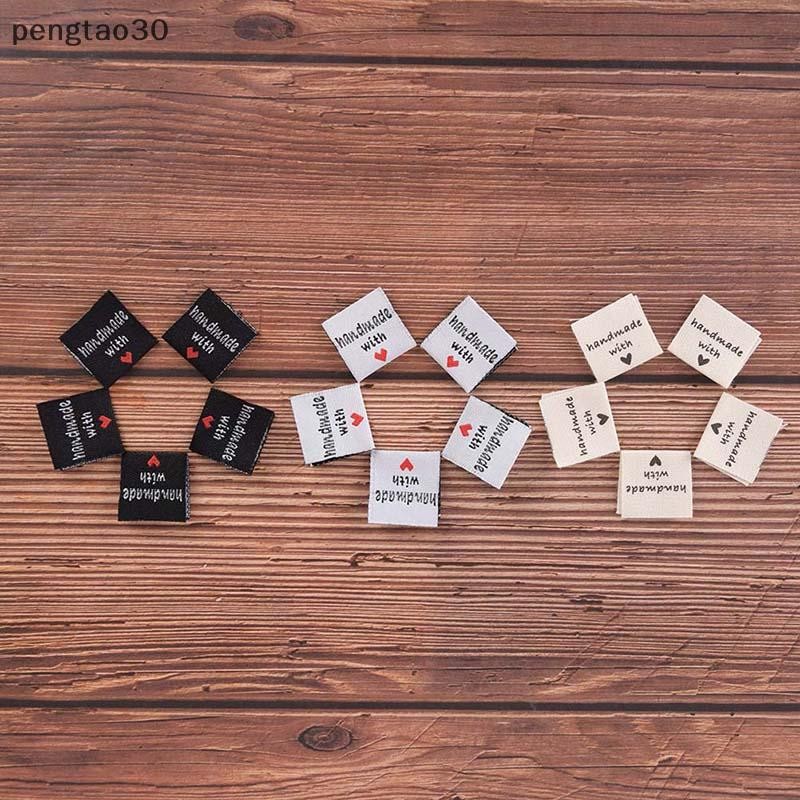 [MY] 50pcs Handmade labels tags fabric making sewing crafts for clothes ...