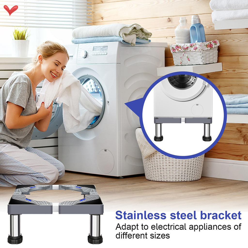 Washing Machine Stand Movable Refrigerator Raised Base Adjustable ...