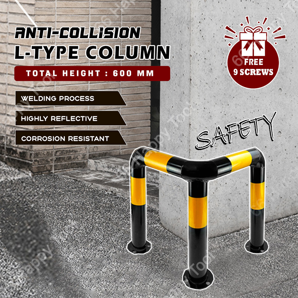 L-Shaped Steel Pipe Column L Type Guardrail Guard Car Anti-Collision ...