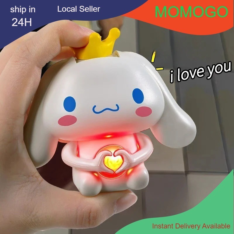 Sanrio Kuromi Melody Cinnamoroll Loving Heart Luminous Doll Can Say I ...