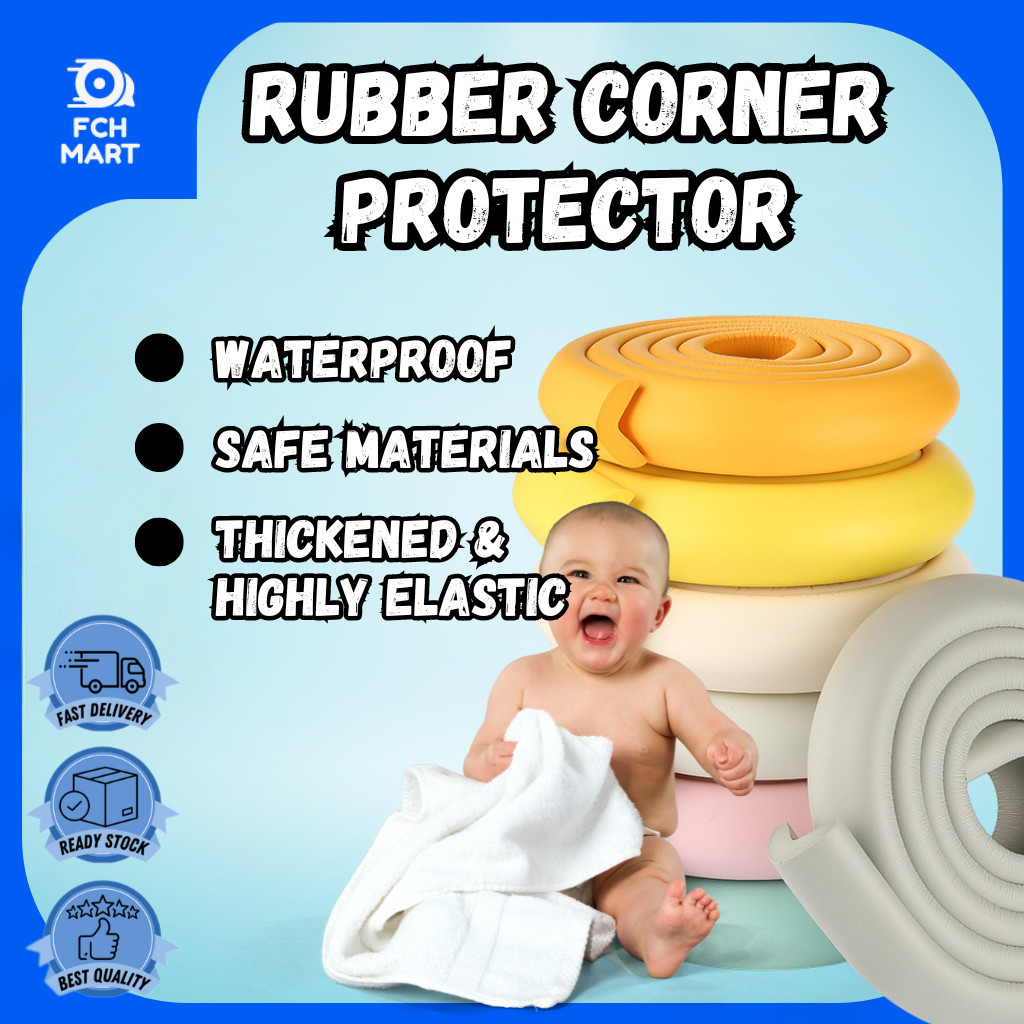 Table Bumper Sharp Guard Cover Strip Rubber Corner Edge Protection Baby Safety Pelindung Buju ...