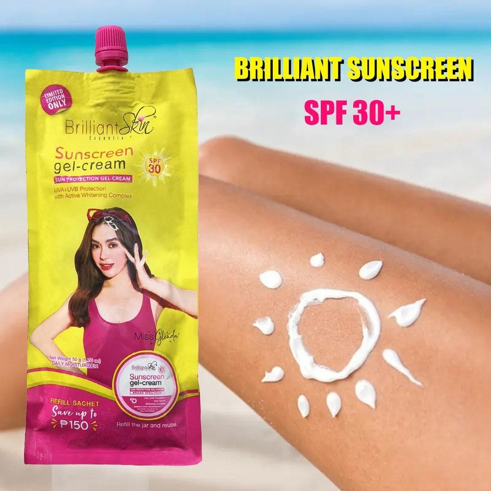 Brilliant Sunscreen Classic Light Pink 50g Sachet Sunscreen Gel Cream Rejuvenating Brilliant ...