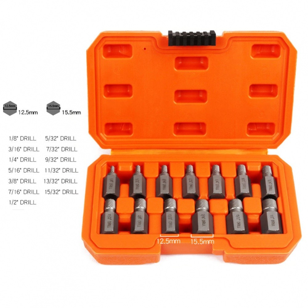 Heavy Duty Hex Head Extractor Set 23 Piece Kit for Professional Screw ...