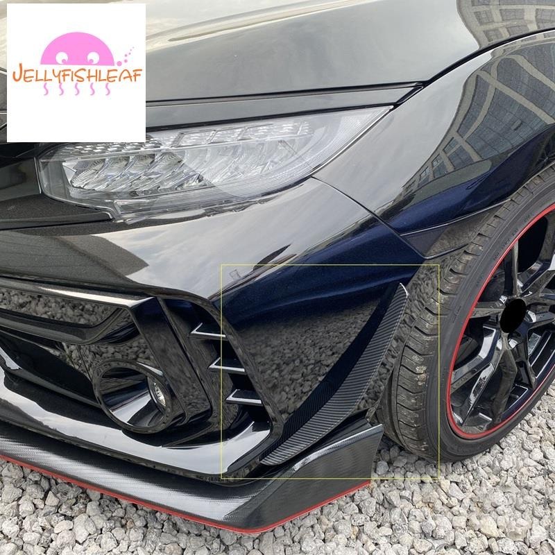 Carbon Fiber Front Bumper Lip Splitter Fin Air Knife Auto Body Kit Car ...