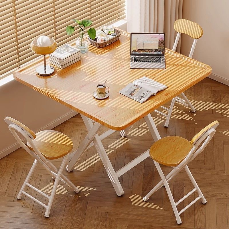 Folding Square Table 60-80cm Home Dining/Study/Outdoor Portable Stall ...