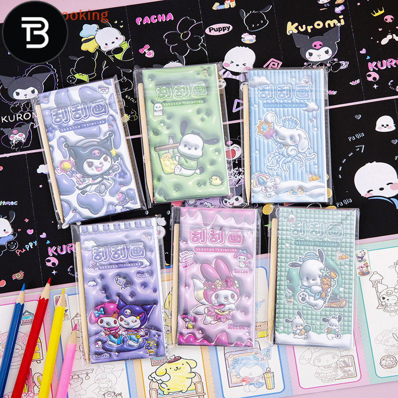 TB Cartoon Sanrio Magic Scratch Paing Card Creative Diy Drawing ...