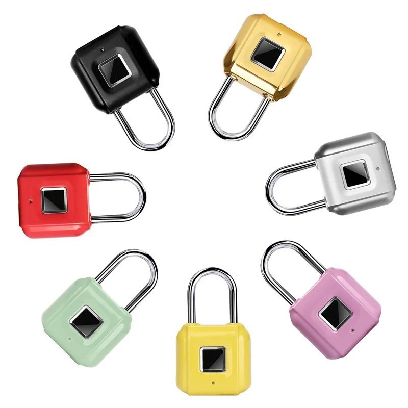Intelligent Fingerprint Padlock Rechargeable Mini Electronic Padlock ...