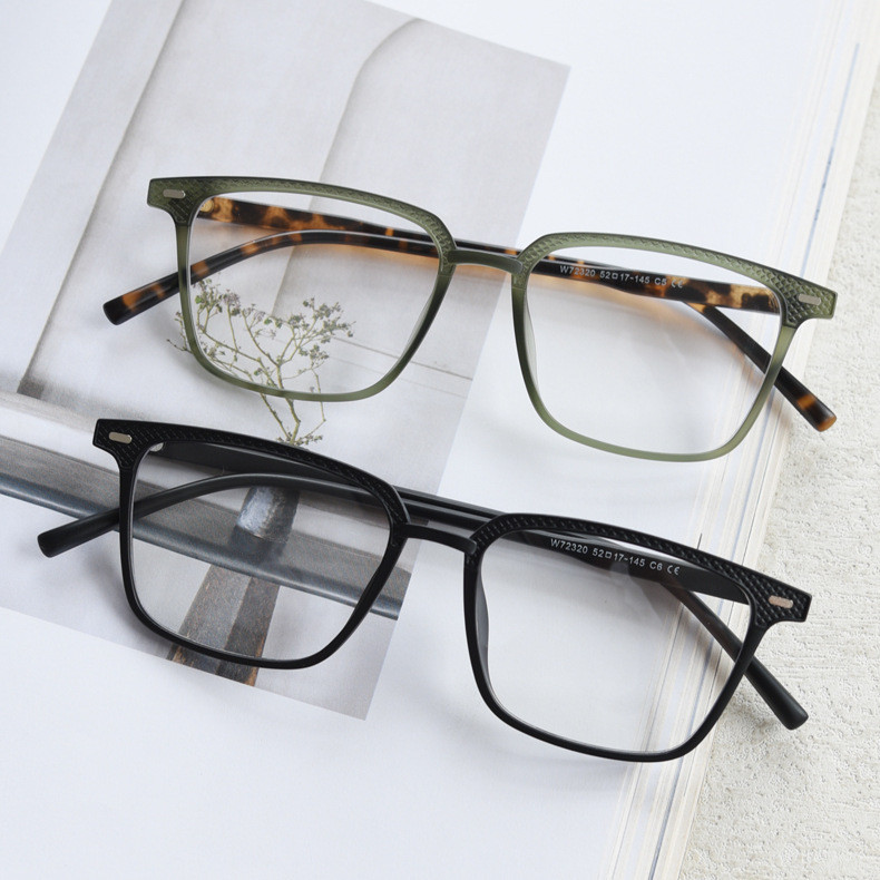 Frosted Glasses Frame TR90 Men Square Retro Eyeglasses Women ...