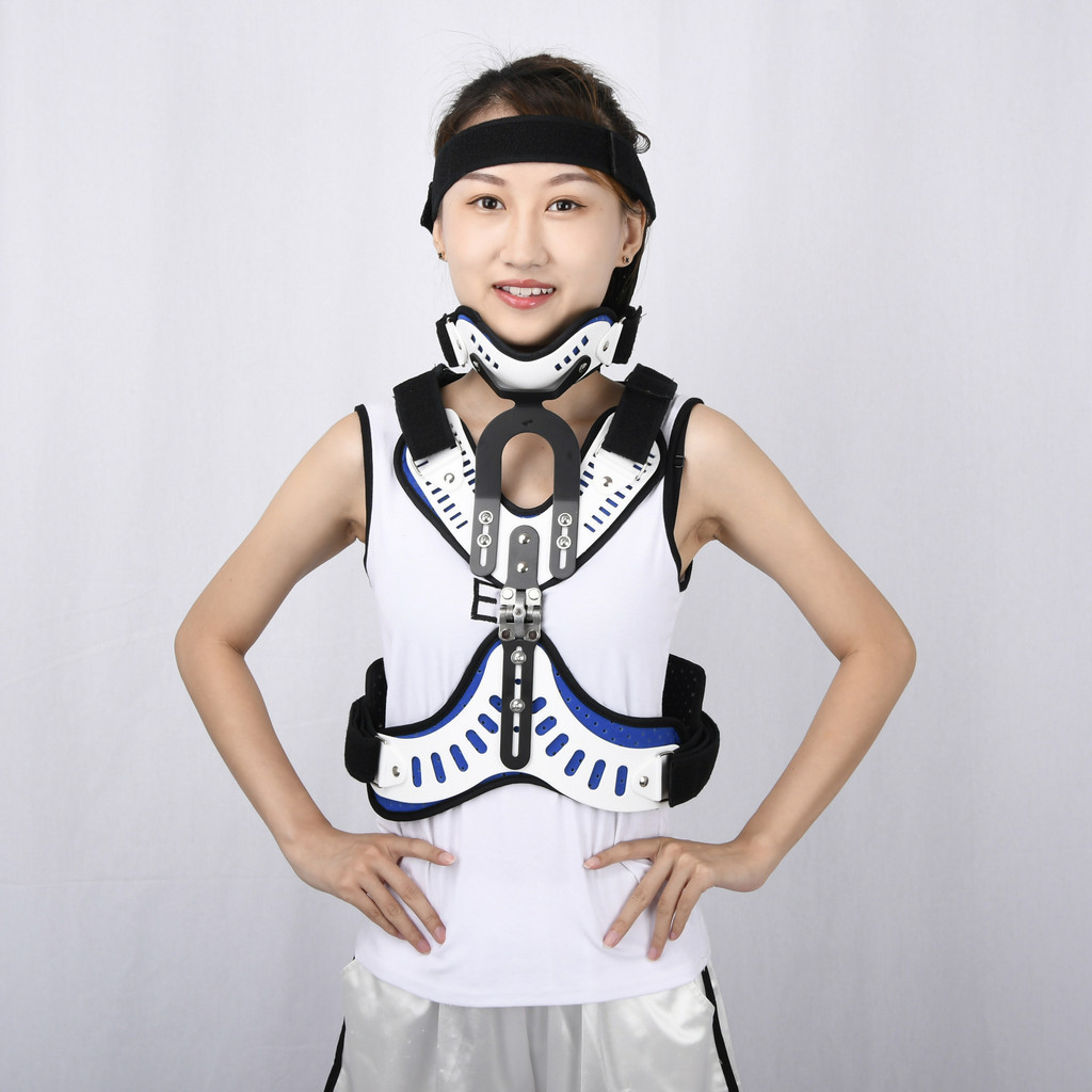 Adult Adjustable Head Neck Chest Brace Cervical Fracture Support And ...