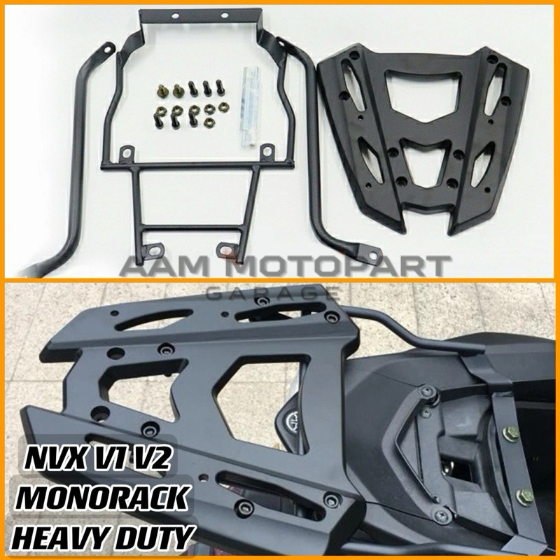 VRX YAMAHA NVX155 V1 V2 MONORACK HEAVY DUTY TOP RACK NVX 155 2021 TOP ...