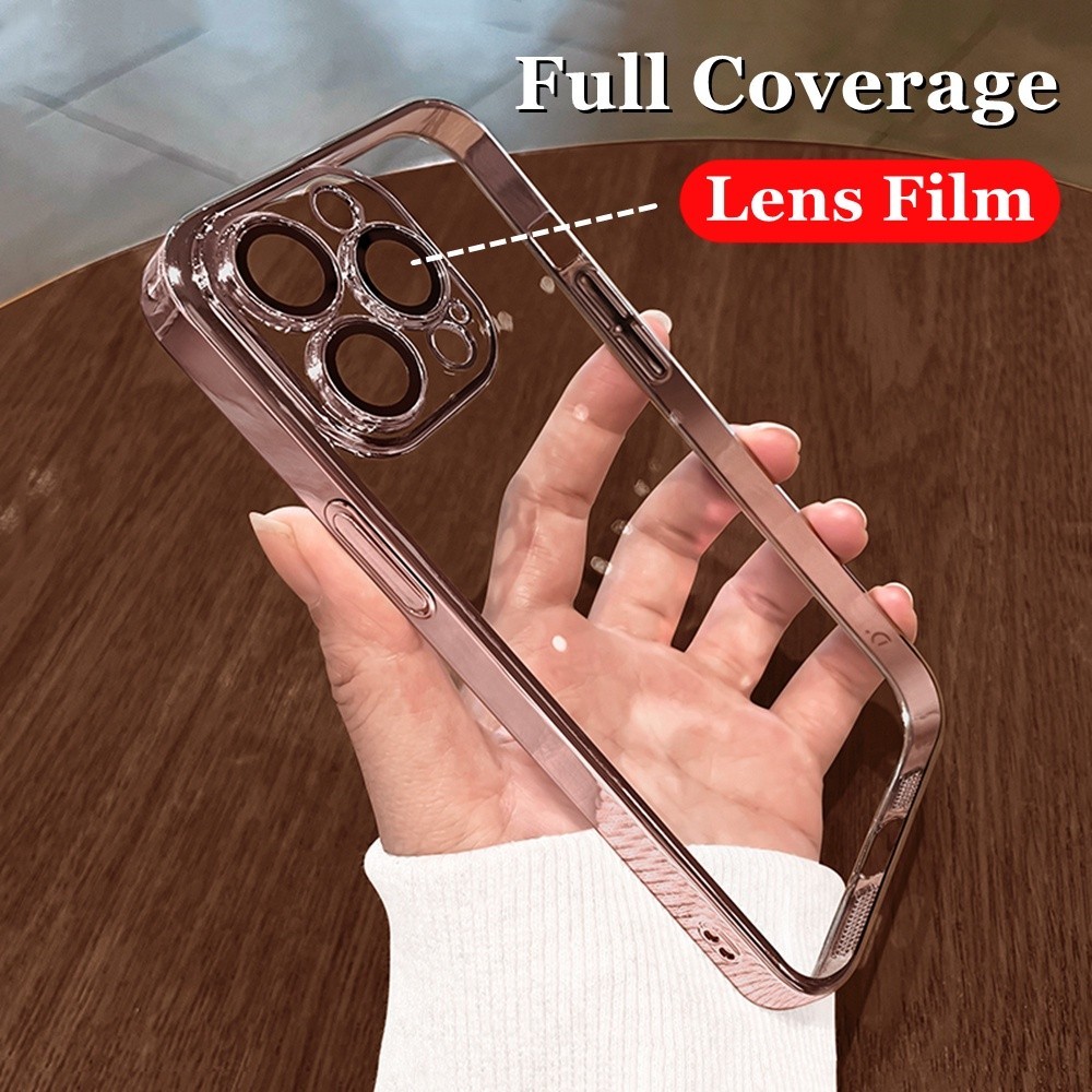 Luxury Gold-Plated Phone Case Suitable for iPhone 11 12 13 14 Pro 15 ...