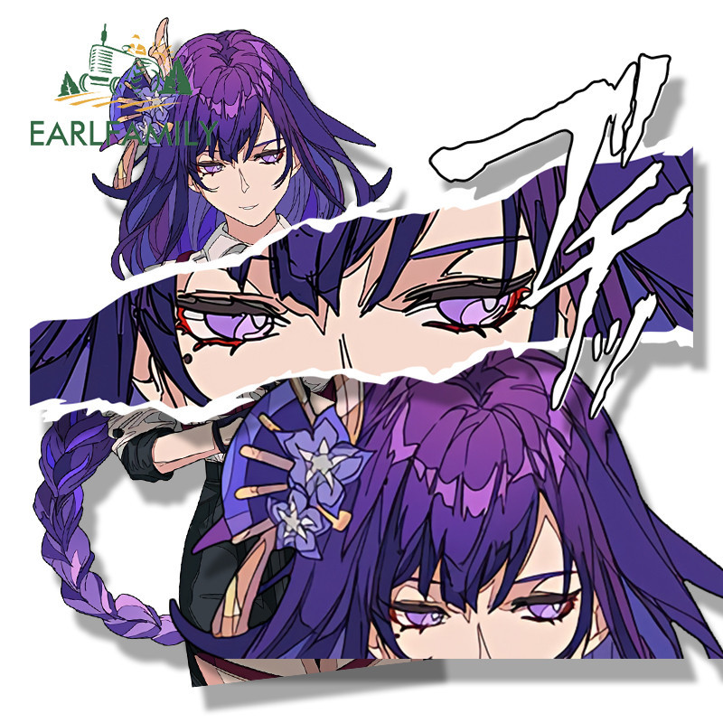 EARLFAMILY 13cm Raiden Ei Fanart Car Sticker Genshin Impact Raiden ...