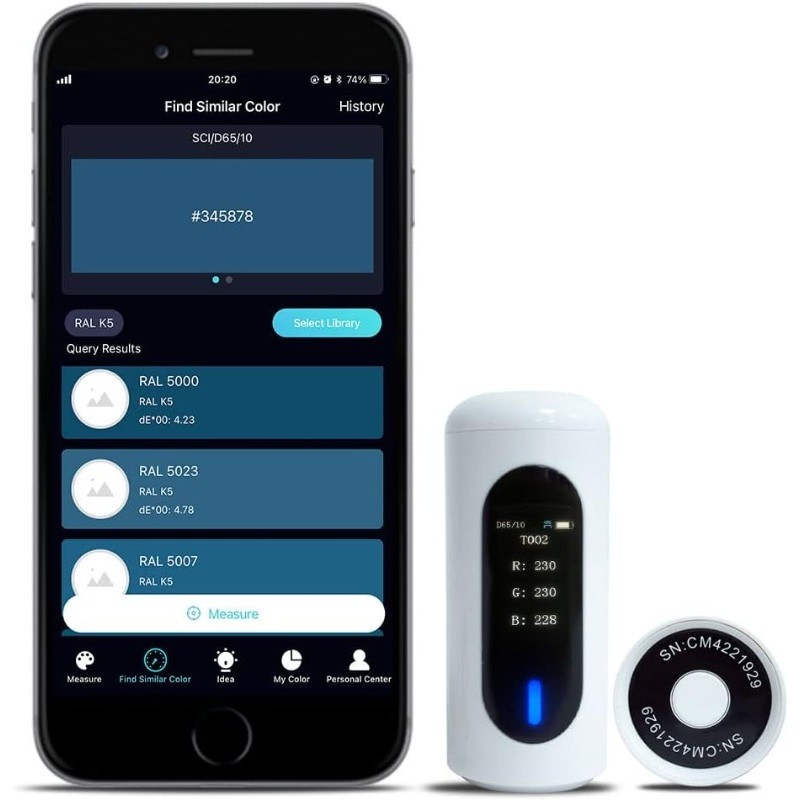 Color Sensor Colorimeter, Supporting Stand-alone and APP, Measuring Lab ...