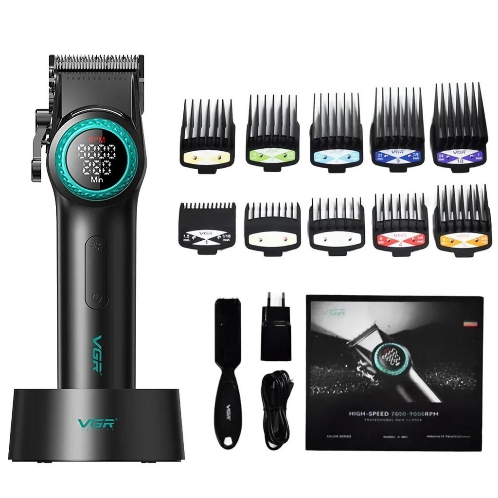 Original VGR V-001 Zero Adjustable Premium ProfessionalHair Clipper 7000-9000 RPM Ceramic Blade ...