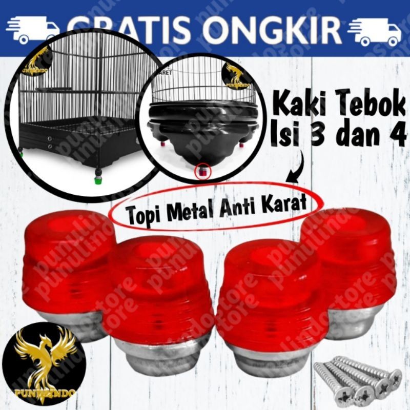 Rubber Feet Tebok Metal Hat Cage Magpie Kosan Lovebird Box 4 And 3 ...