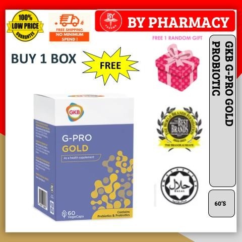 [FREE GIFT] GKB G-PRO GOLD 60 Vegetable Capsules 益生菌，益生元肠胃健康 | Shopee ...