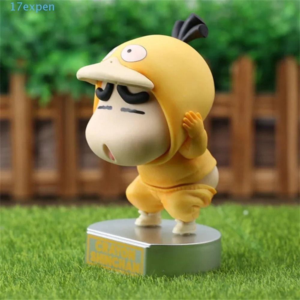 EXPEN Crayon Shin-Chan Figure, Cos Psyduck Model Toy Shinnosuke Nohara ...