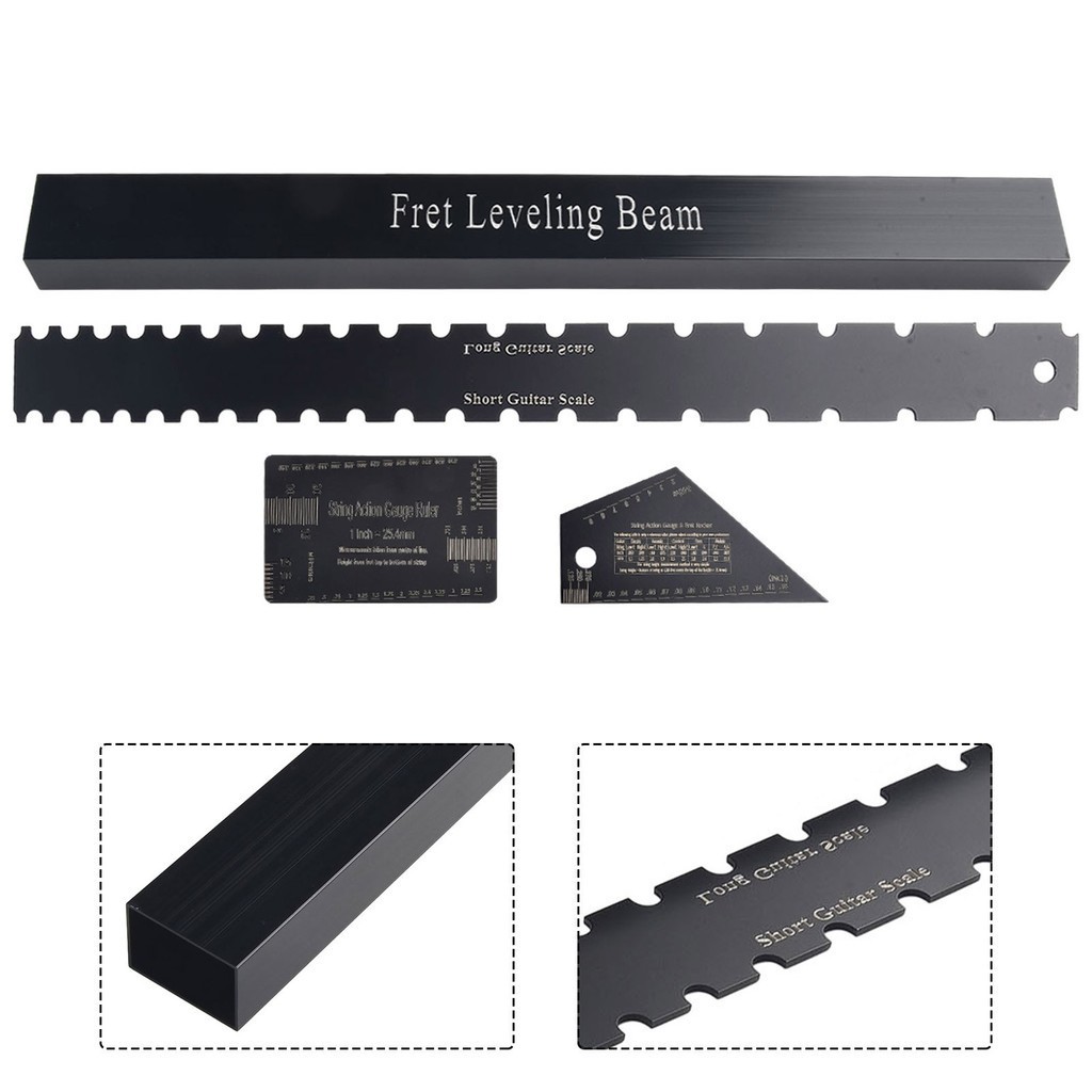[Heaven] 4 PCS Luthier Tools Guitar Neck Straight Edge Fret Leveling ...