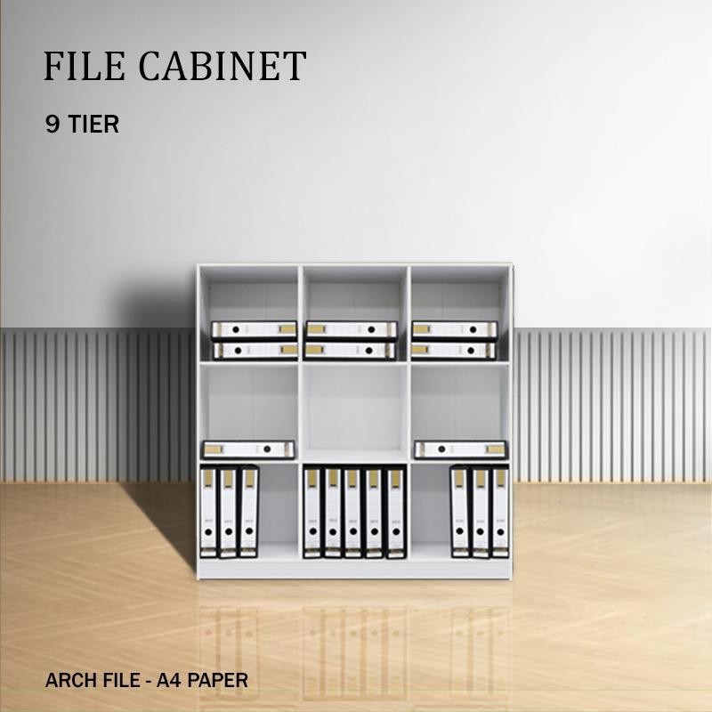 HK Rak Pejabat 9 Tingkat/9 Tier File Cabinet for Office/A4 Bookshelf ...