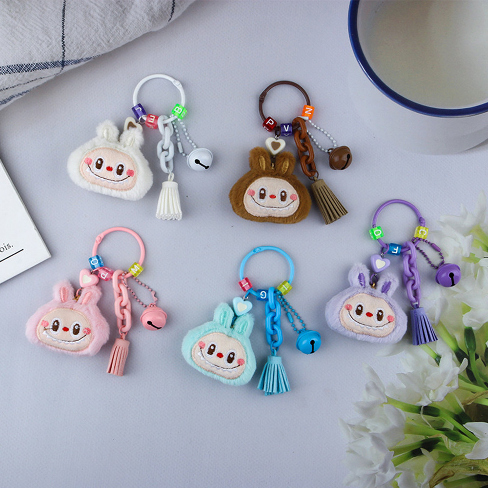 Keychain Key Holder Bag Hanging Pendant Fob Labubu Keyring Doll Bell ...