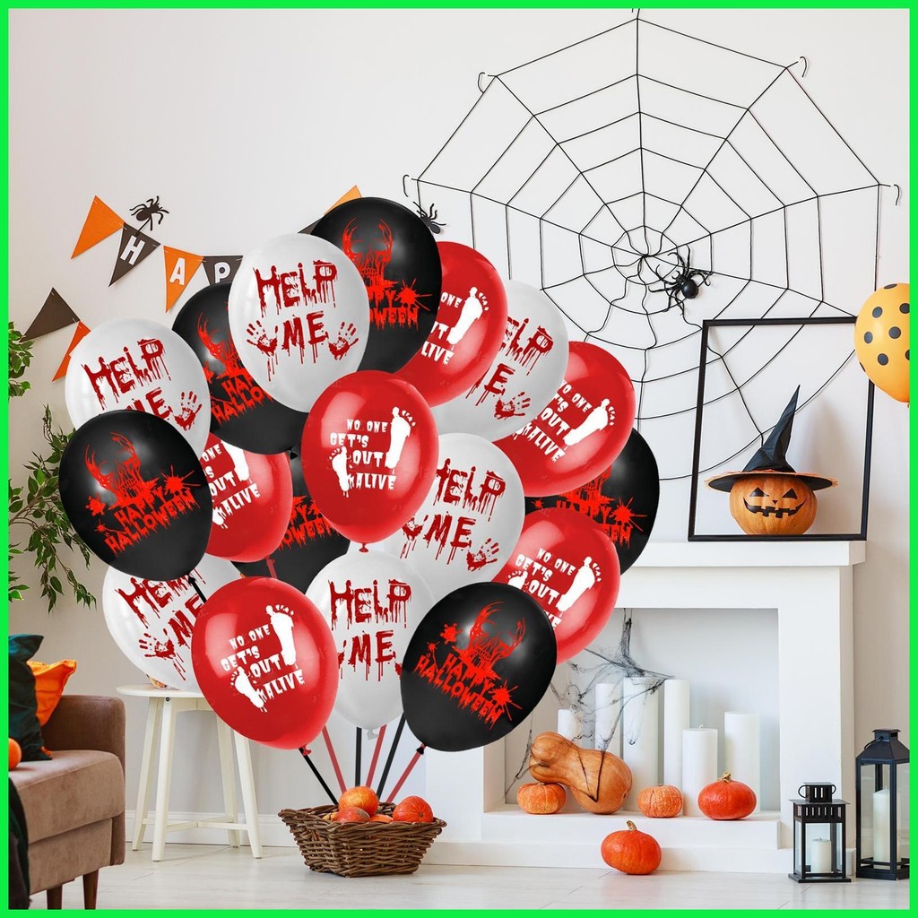 Bloody Hand Print Balloons 18PCS Horror Themed Birthday Balloons Scary ...