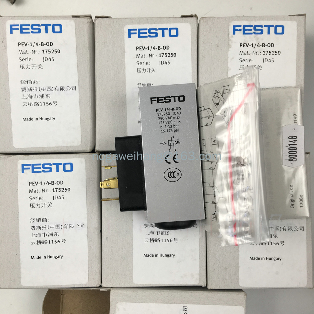 FESTO pressure switch PEV-1/4-B-SC-OD-M12 10773 161760 175250 192488 ...